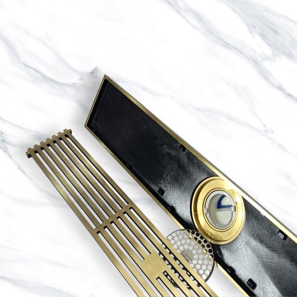 Quality BANGQI All-Copper Long Linear Toilet and Kitchen Bathroom Shower Drain Brass for sale