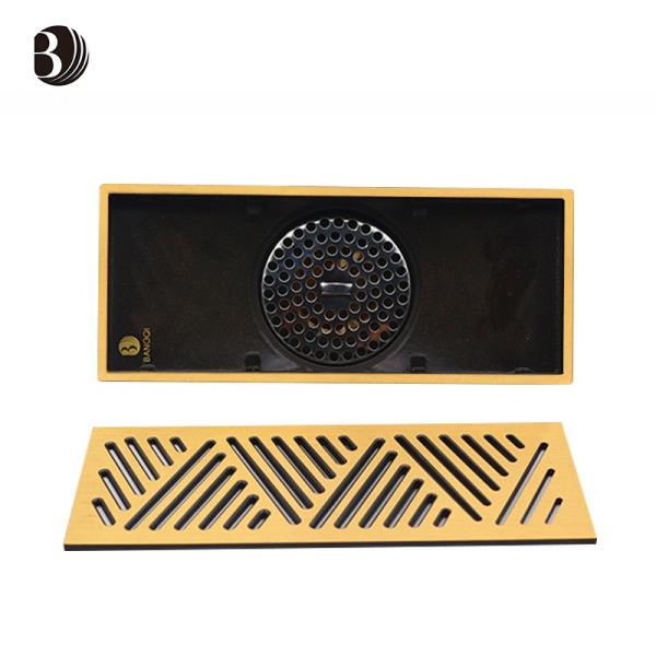 Quality Linear Waste Drainer Pipe Gutter Brass Bathroom Shower Floor Drain for sale