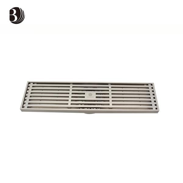 Quality Rectangular Long Brass Floor Drain Insert for Bathroom Shower for Hotel Use for sale