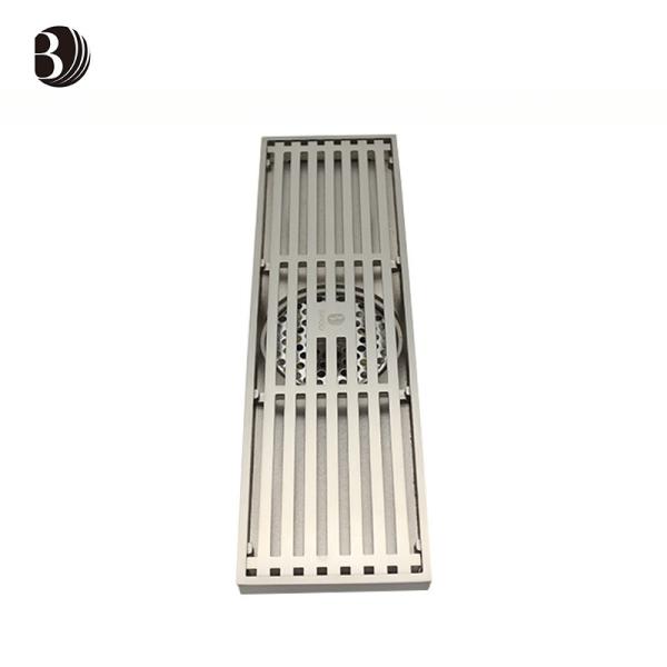 Quality Rectangular Long Brass Floor Drain Insert for Bathroom Shower for Hotel Use for sale