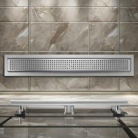 Quality Modern 24-Inch Anti-Odor Stainless Steel Long Floor Drain with Hair Catcher for for sale