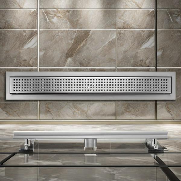 Quality Modern 24-Inch Anti-Odor Stainless Steel Long Floor Drain with Hair Catcher for Hotel Shower Direct Factory Supply for sale