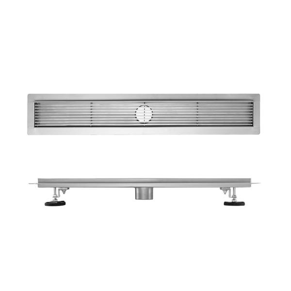 Quality 24-Inch Stainless Steel Floor Drain for Washroom in Hotels Anti-Odor Elimination for sale