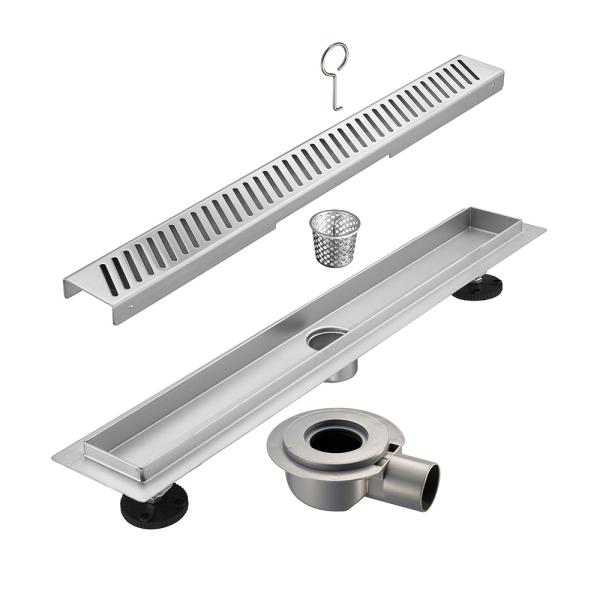 Quality 24-Inch Stainless Steel Floor Drain for Washrooms in Hotels and Other Facilities for sale