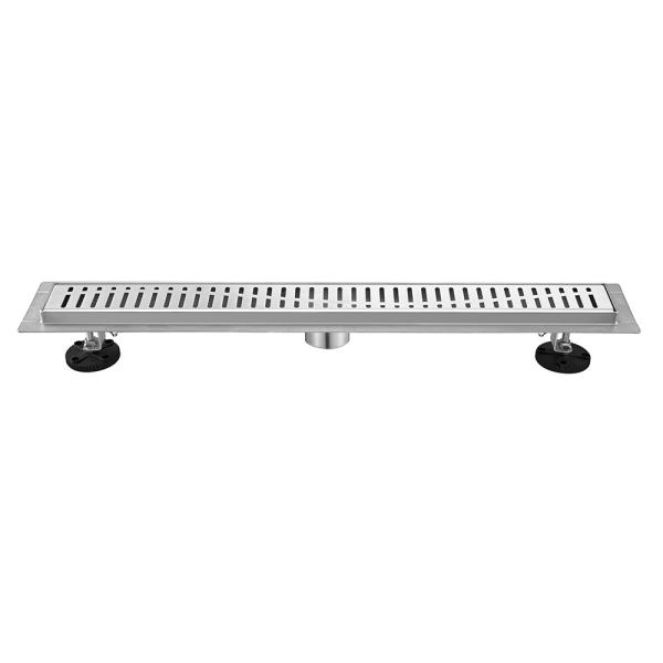 Quality Modern 24-Inch Anti-Odor Stainless Steel Long Floor Drain Hotel Use Shower Hair for sale