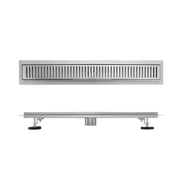 Quality Modern 24-Inch Anti-Odor Stainless Steel Long Floor Drain Hotel Use Shower Hair Catcher Factory Supplied Drains for sale