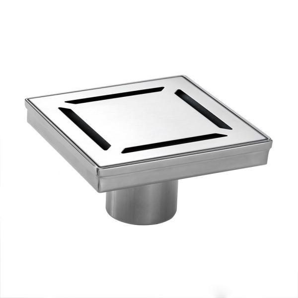 Quality Modern 4-Inch Floor Drain with Anti-Odor Grate for Hotels Popular Design for sale