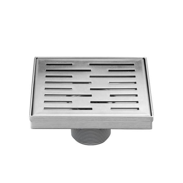 Quality Modern 4-Inch Floor Drain with Anti-Odor Grate for Hotels Popular Design for sale