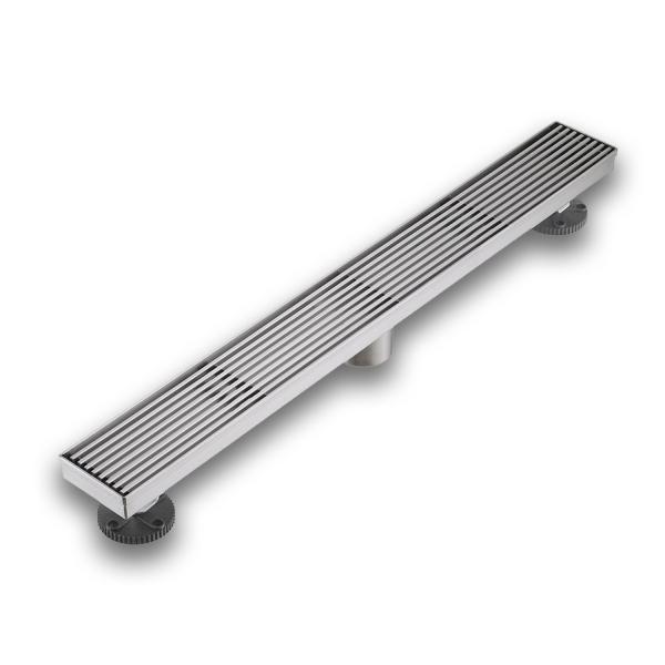 Quality Modern Mesh Brushed Nickel Shower Floor Drain Long Stainless Steel Trap Factory for sale