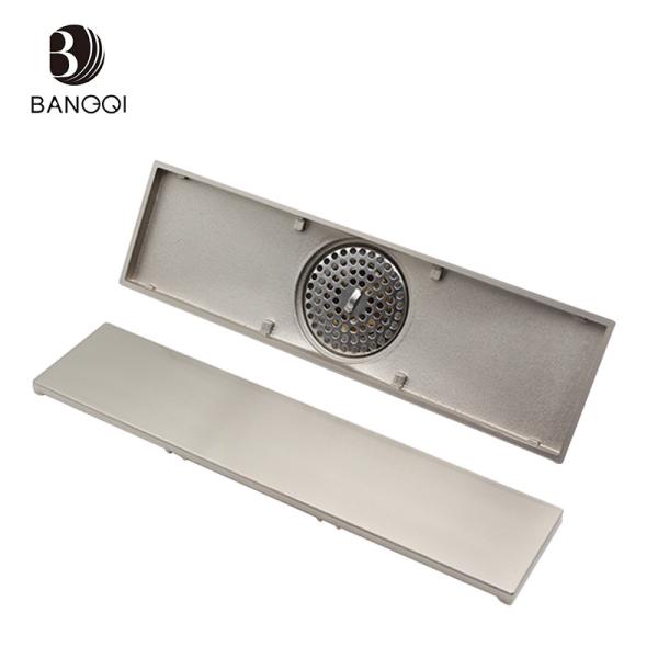 Quality Bathroom Stainer Antique Brass Color Invisible Long Floor Drain for Shower for sale