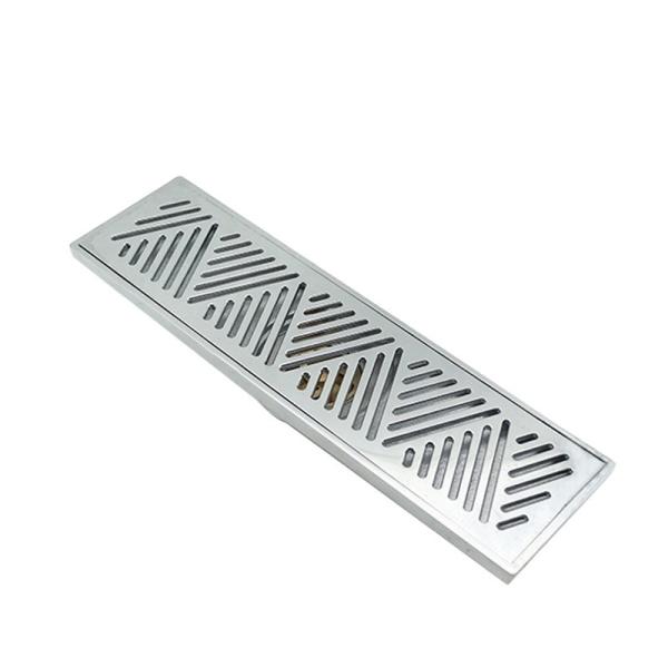 Quality Antique Anti Odor Long Rectangle Plastic Trap Brass Cover Floor Drain tile insert floor drain for sale