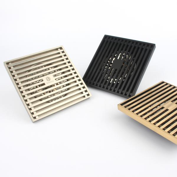 Quality Brass Material Anti-odor Bathroom Shower Floor Drains Bath Square Antique Floor for sale