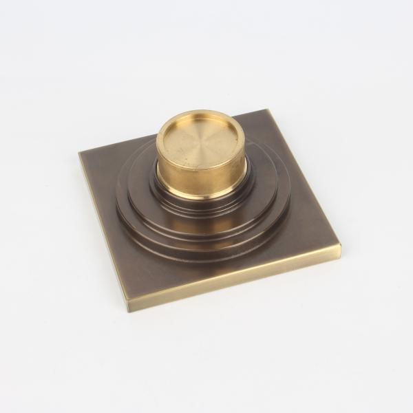 Quality Removable Cover and Waste Water Strainer 4-Inch Square Brass Shower Drain for for sale