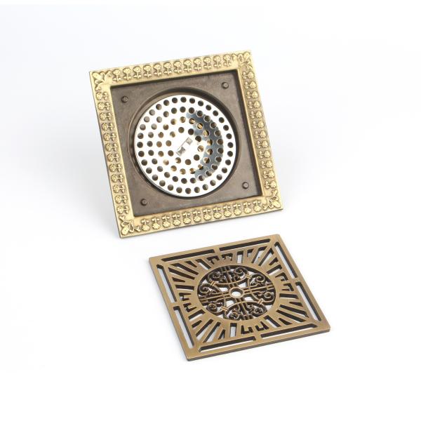Quality Modern Square Brass Bathroom Accessories for Kitchen or Hotel Usage the Square Brass Balcony Drainage for Basin for sale