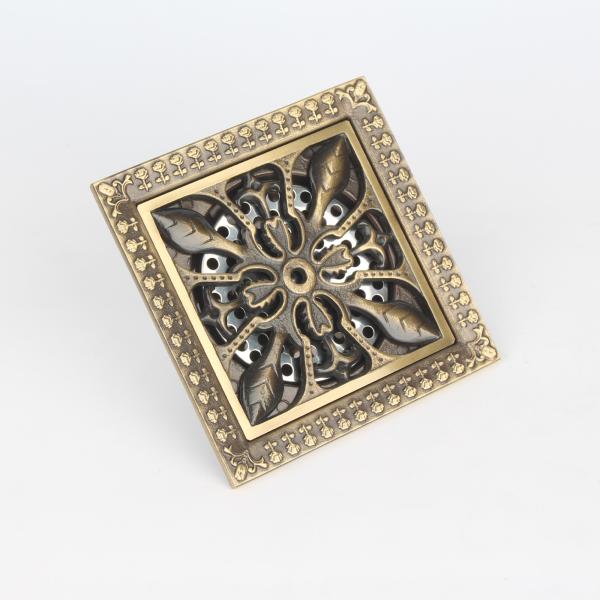 Quality Hotel Usage BANGQI Zhejiang Modern Flat Antique Brass Floor Drain for Odorless Design for sale