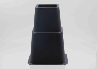 KR-P0246 Adjustable 8 Inch Bed Risers , Plastic Black Furniture Risers Set Of 4