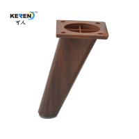 China Angled 6 Inch Replacement Sofa Legs ABS Material Wood Finished 152mm Height Quick Install for sale