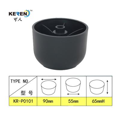 China KR-P0101 Round Plastic Sofa Legs Replacement Easy Install Reduce Vibration for sale