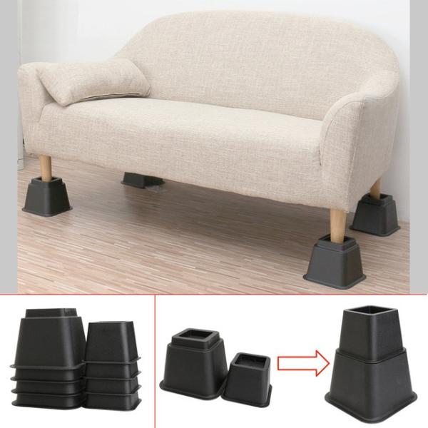 Quality ROHS USB Port 5inch Adjustable Bed Risers Lifts Heavy Duty for sale