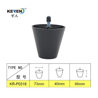 Cina Il colore nero dei piedi di plastica dello strato affusolato KR-P0318 riduce forte portante di slittamento in vendita