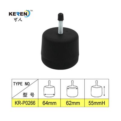 Cina Sostituzione di plastica delle gambe della mobilia di KR-P0266 55mm, forte portante dei piedi neri del sofà in vendita