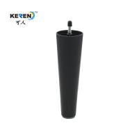 Quality KR-P0297 Black Plastic Sofa Legs Replacement 200mm Height With Bolt No Noisy for sale