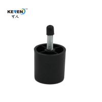 Quality KR-P0123 Plastic Furniture Legs Replacement Sofa Leg Black Color Round Shape for sale