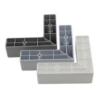 Quality L Shaped PP 60mm Plastic Furniture Legs Replacement for sale