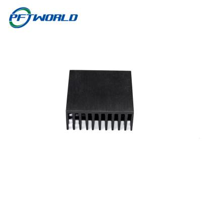 Cina Parti in alluminio lavorate a CNC, radiatore in alluminio di precisione, nero in vendita