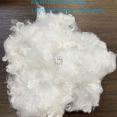 China Oeko Tex Standard 100 Polyester Staple Fiber For Spunlace Needle Punch Semi Dull Raw White1.4dx38mm Sd Rw for sale