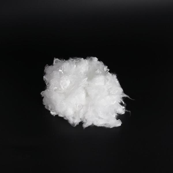 Quality Thermal Bonded Non Woven Polyester Staple Fiber 1.5D X 38mm Semi Dull Raw White for sale