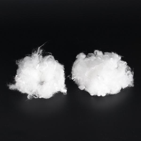 Quality Thermal Bonded Non Woven Polyester Staple Fiber 1.5D X 38mm Semi Dull Raw White for sale