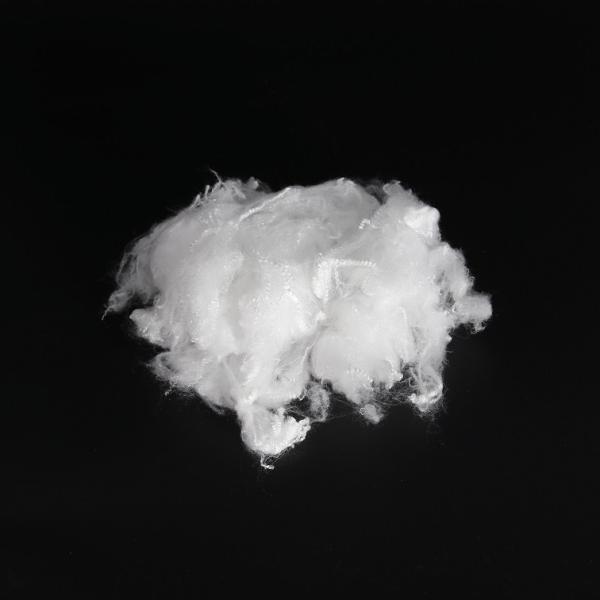 Quality Thermal Bonded Non Woven Polyester Staple Fiber 1.5D X 38mm Semi Dull Raw White for sale