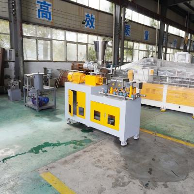 China Adjustable Parameter Filler Masterbatch Extruder ,  Twin Screw Plastic Pelletizing Extruder for sale