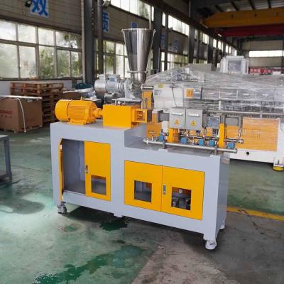 China CE Twin Screw Plastic Granulator For Biodegradable PP PE Corn Starch Calcium Powder for sale