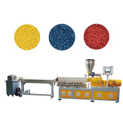 China 平行双螺旋挤出機 カラーマスターバッチ プラスチック粒を作る機械 60kg/H for sale