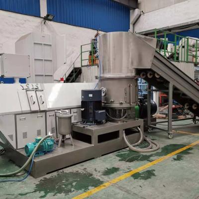 China PLC-besturing Plastic Extruder Factory 500-1000kg/h Plastic Shoe Sole Material Twee-stap Compounding Extruder Machine Te koop