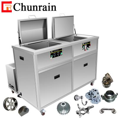 China Ultrasonic Cleaner 38L Double Chamber Dry Spray Dust Flux Paint Remove Mould Hardware DPF Car Engine Printhead Injection Parts for sale