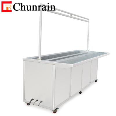 China Industrial 264L Ultrasonic Cleaner Oil Degreaser Blind Cleaning Machine Dirty Curtain Window Blade Metal Engine Parts for sale