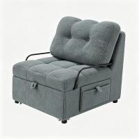 China Multi-Functional Convertible Chair Bed with Built-in Storage Compartment for sale
