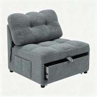 China Space-Saving Folding Sofa Bed with Under-Seat Storage Drawer for sale