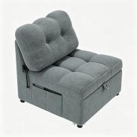 China Sturdy Frame Convertible Sofa Bed with Large-Capacity Storage Box for sale