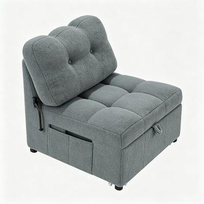 China Sturdy Frame Convertible Sofa Bed with Large-Capacity Storage Box for sale