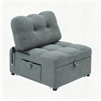 China Sturdy Frame Convertible Sofa Bed with Large-Capacity Storage Box for sale