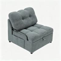China Sturdy Frame Convertible Sofa Bed with Large-Capacity Storage Box for sale