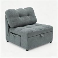 China Sturdy Frame Convertible Sofa Bed with Large-Capacity Storage Box for sale