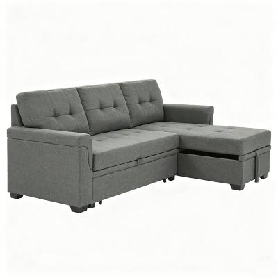 China Thick Tufted Seat Cushion Linen Sofa Bed for Multi Purpose Guest Lounges for sale