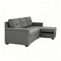 China Durable Button Tuft Pull out Fabric Sofa Bed for Urban Young Couple Condos for sale