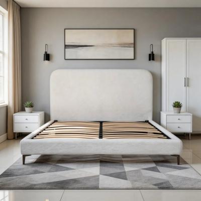 China Refined Fluffy Bed Features Smooth Surfaces and Polished Finishes for Elegant Homes for sale