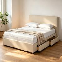 China Functional Bed Equipped with Large Underbed Drawers for sale